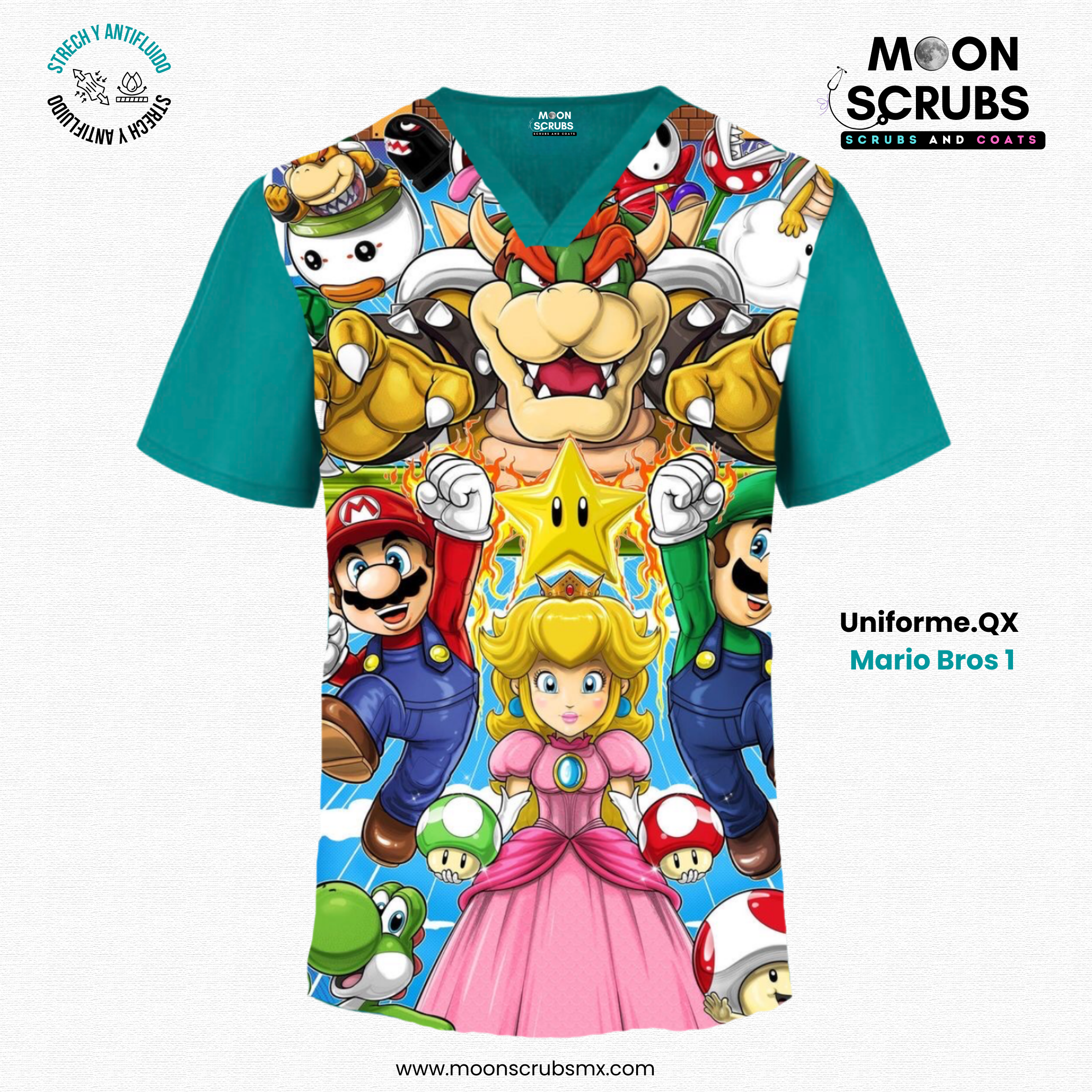 Uniforme Quirurgico Mario Bros 1 – Moon Scrubs