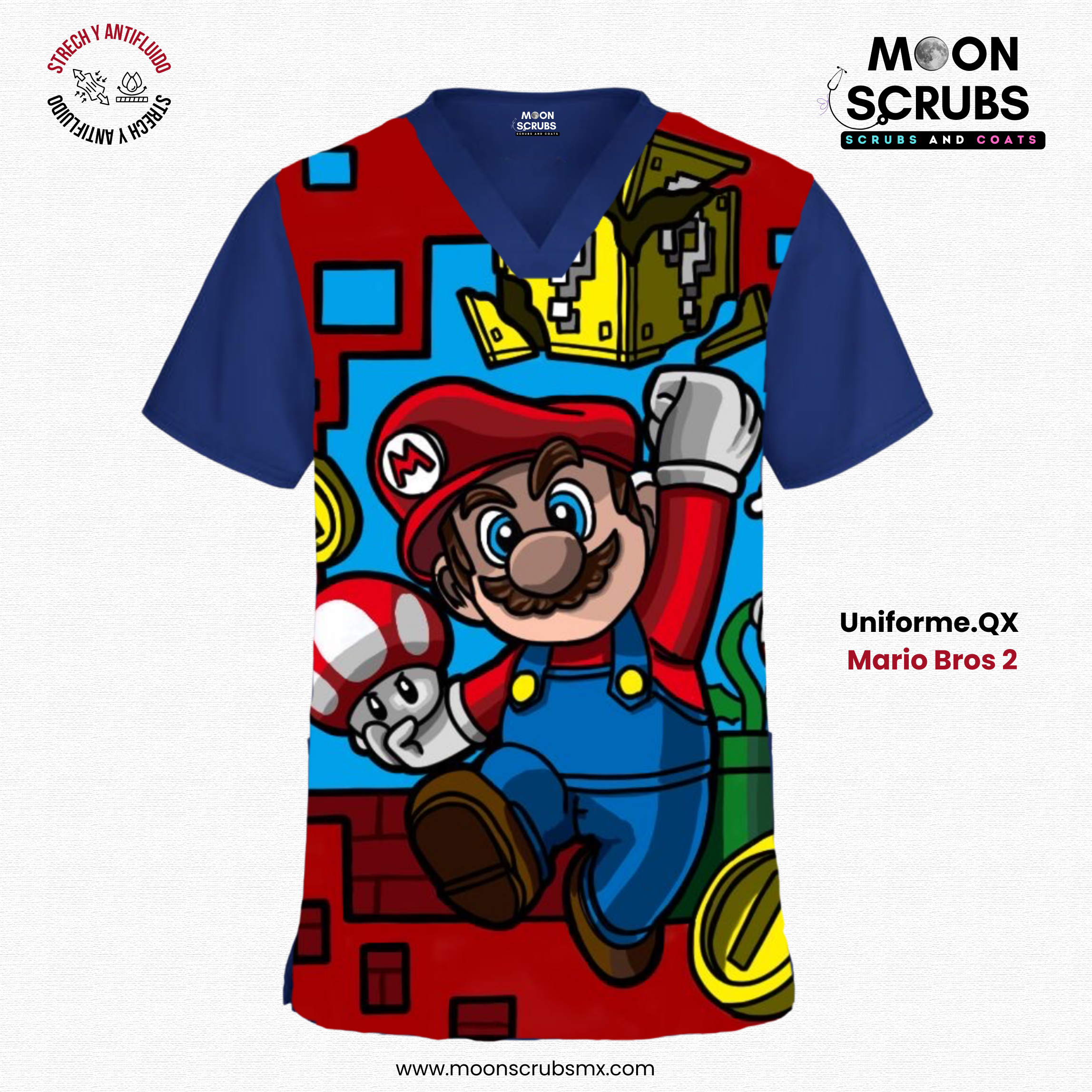 Uniforme Quirurgico Mario Bros 2 – Moon Scrubs